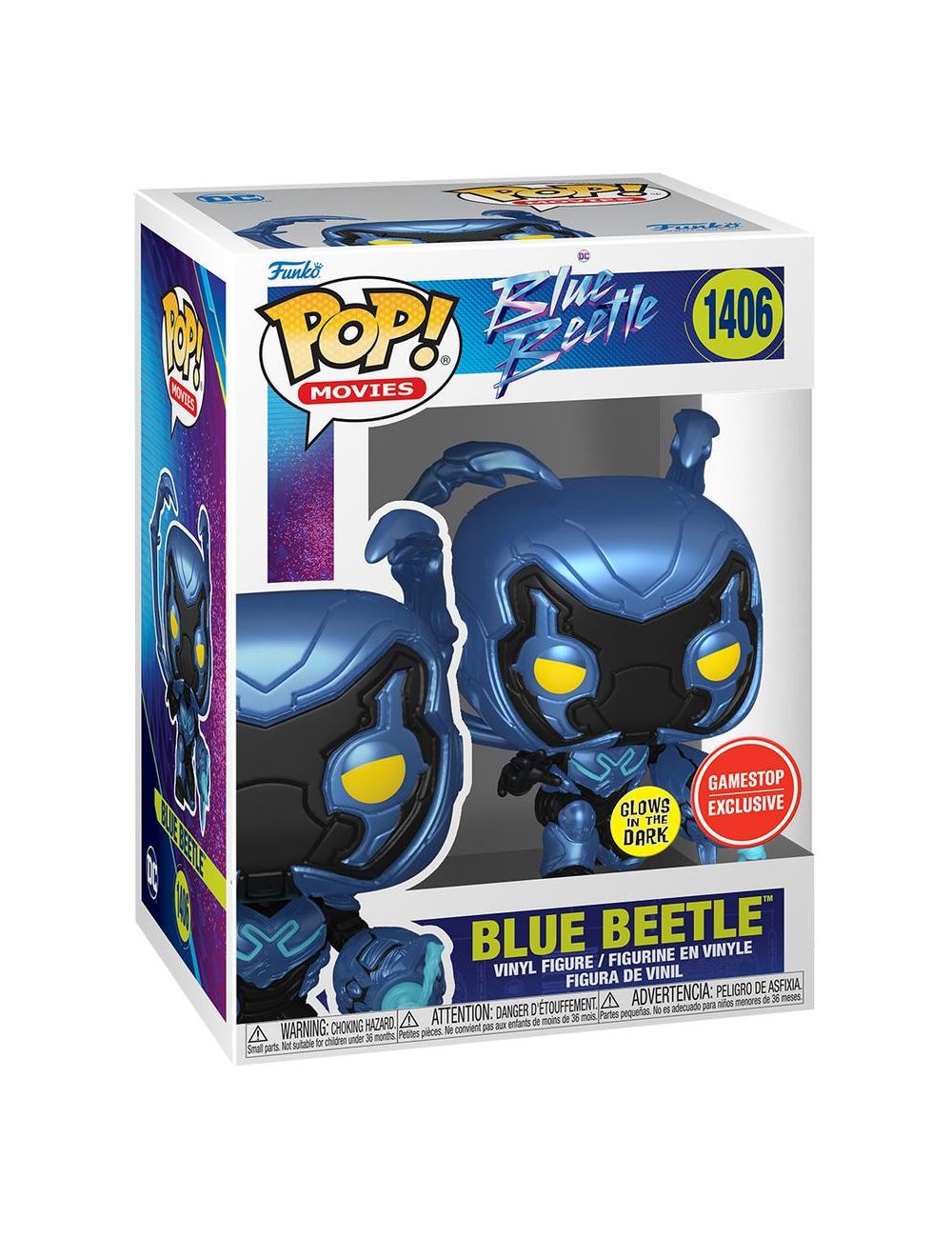 Φιγούρα Funko POP! Blue Beetle – Blue Beetle-GITD – Gamestop Exclusive ...
