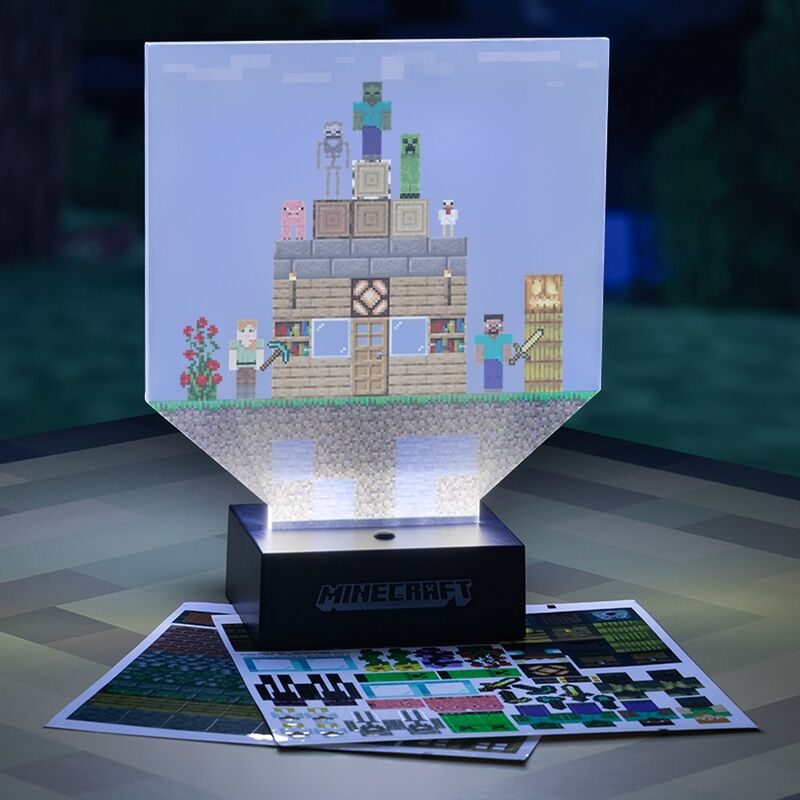 Paladone Minecraft Build a Level Light Customizable Desk Lamp ...